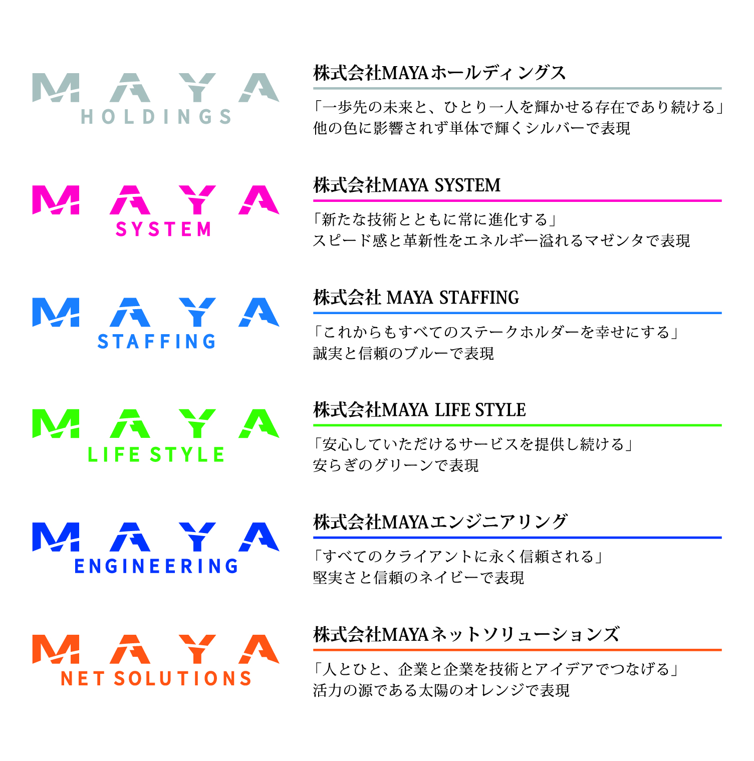 MAYAグループ各社コーポレートロゴ変更 - MAYA HOLDINGS